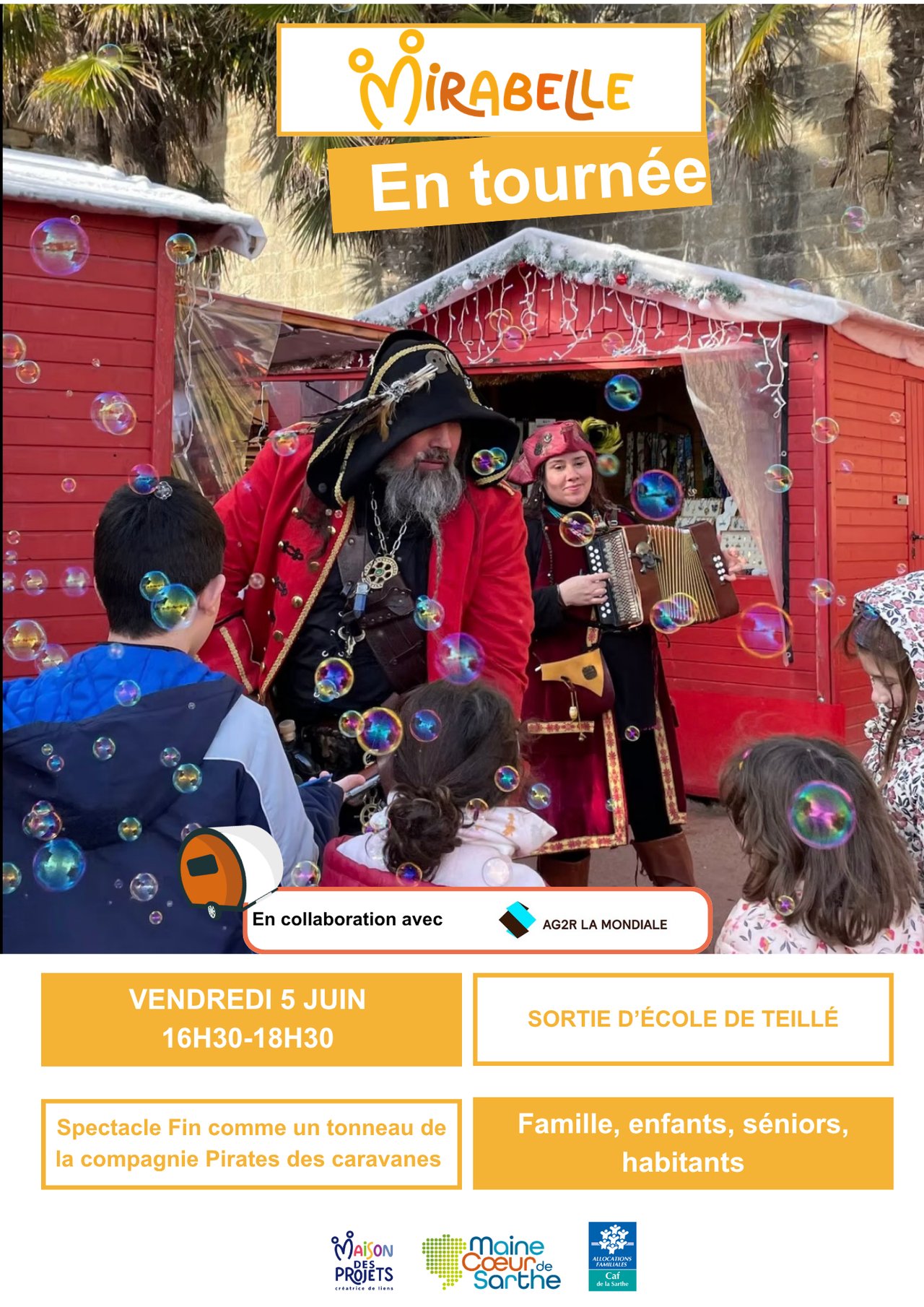 Mirabelle en tournée propose un spectacle familial - La Bazoge